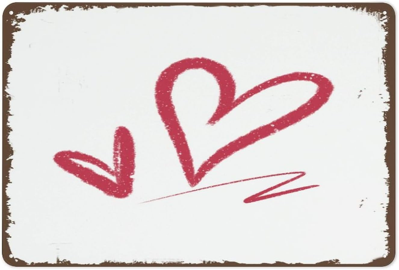 Simple Love Valentine Day Metal Sign Yard Decor Holiday Outdoor Garden ...