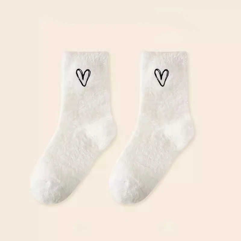 Simple Lovely Cozy Hairy Mink Velvet Socks Autumn Winter Hosiery ...