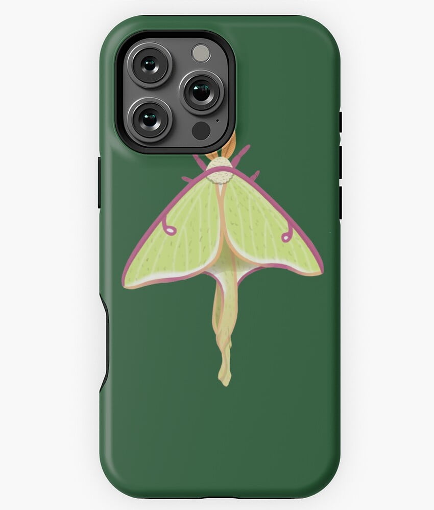 Simple Luna Moth Minimalist Insect Art N5759 Phone Case for iPhone 17 ...