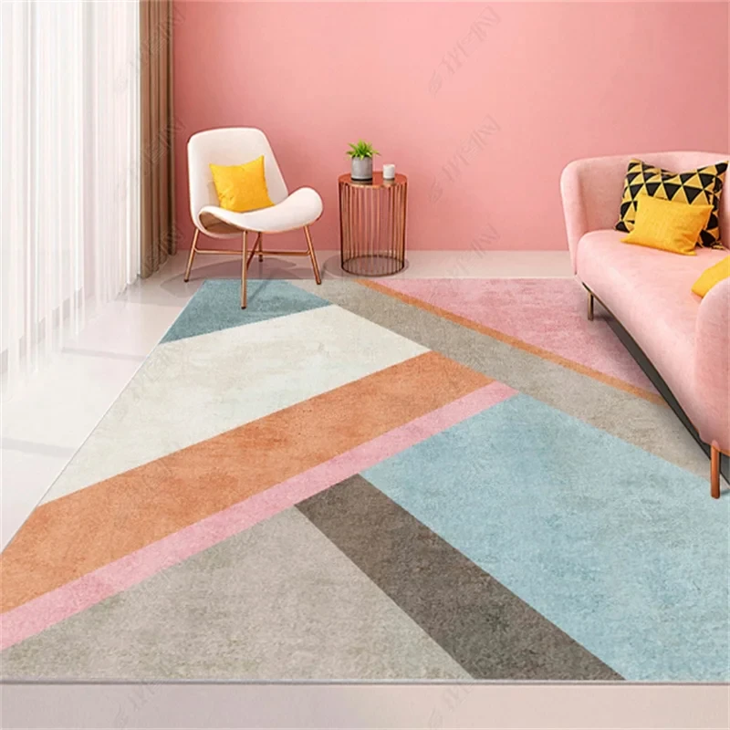 Simple Luxury Living Room ration Carpet Pink Bedroom Bedside Bay Window ...