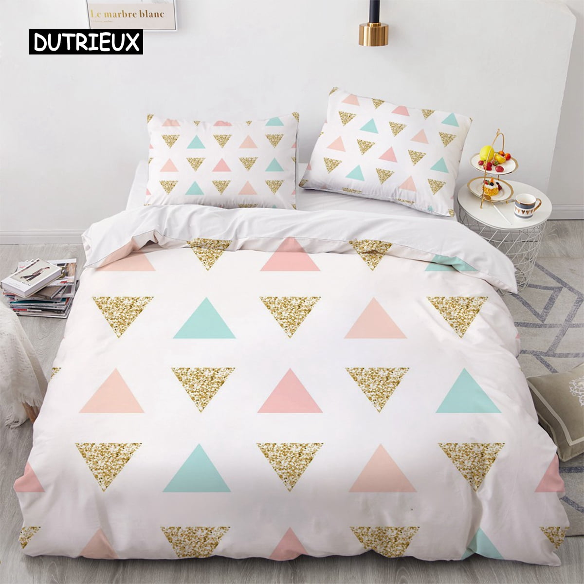 Simple Marbling Bedding Sets European And American Style Duvet Cover ...