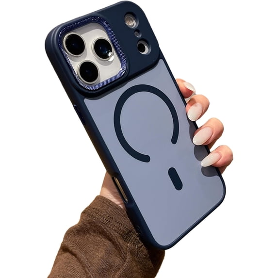 Simple Matte Camera Edge Magnetic Phone Case for iPhone, Compatible ...
