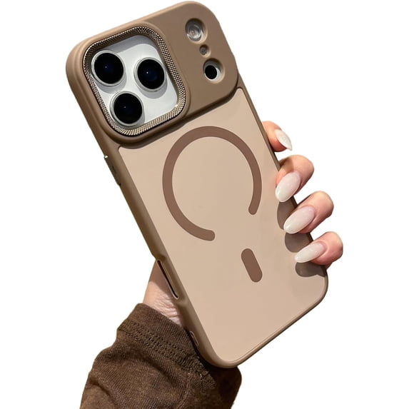 Simple Matte Camera Edge Magnetic Phone Case for iPhone, Compatible ...