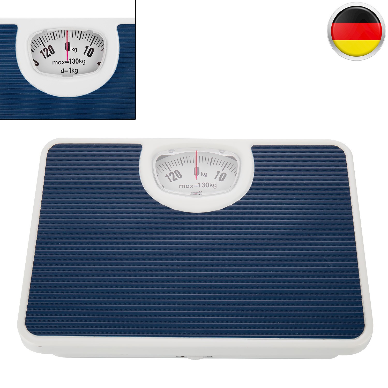 Simple Mechanical Personal Scale Blue Up to 130 kg Anti-skid Weight ...