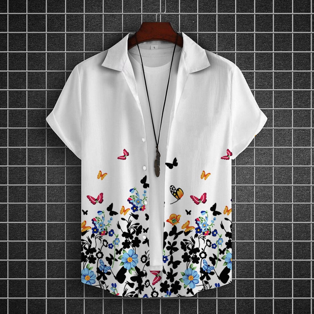 Simple Men'S Shirt 3d Printed Retro Fashion Top Loose Oversized Wear ...