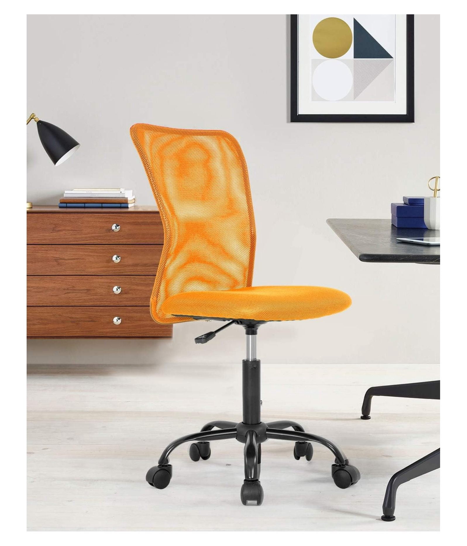 Simple Mesh Office Chair, Ergonomic Office Chair Armless Home Office ...