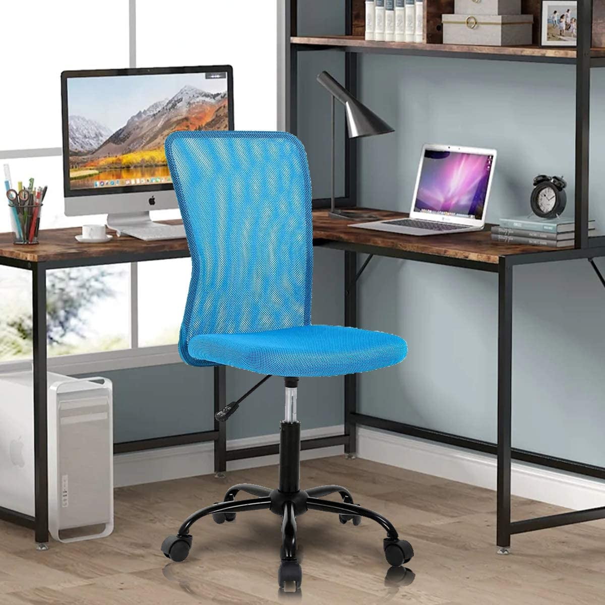 Simple Mesh Office Chair, Ergonomic Office Chair Armless Home Office ...