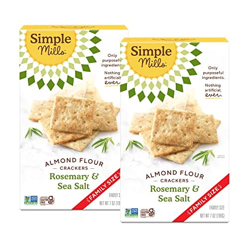 Simple Mills Almond Flour Crackers, Family Size, Rosemary & Sea Salt ...
