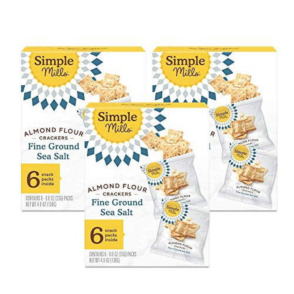Simple Mills Almond Flour Crackers, Fine Ground Sea Salt Snack Packs ...