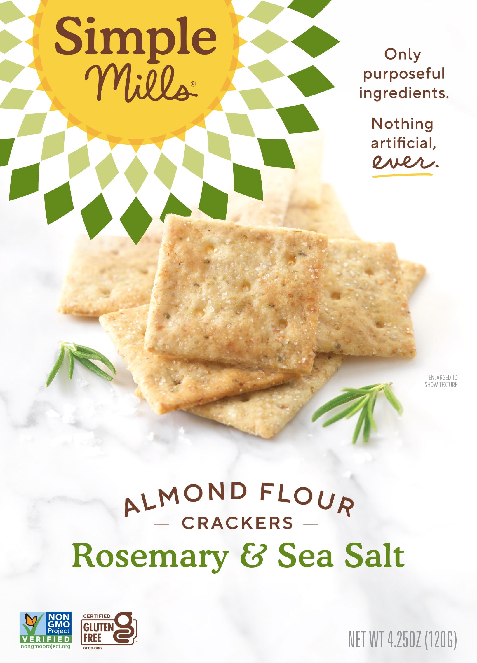 Simple Mills Organic Healthy Almond Flour Crackers, Gluten-Free ...