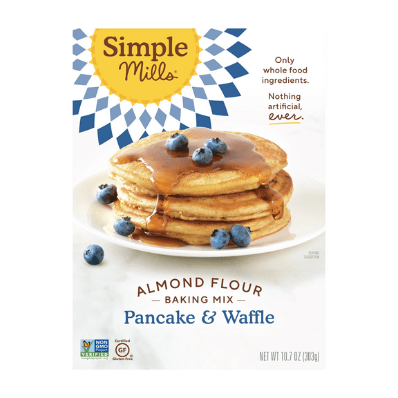 Simple Mills Cocoa Pancake GGA1 and Waffle Mix, Just add Water, Gluten ...
