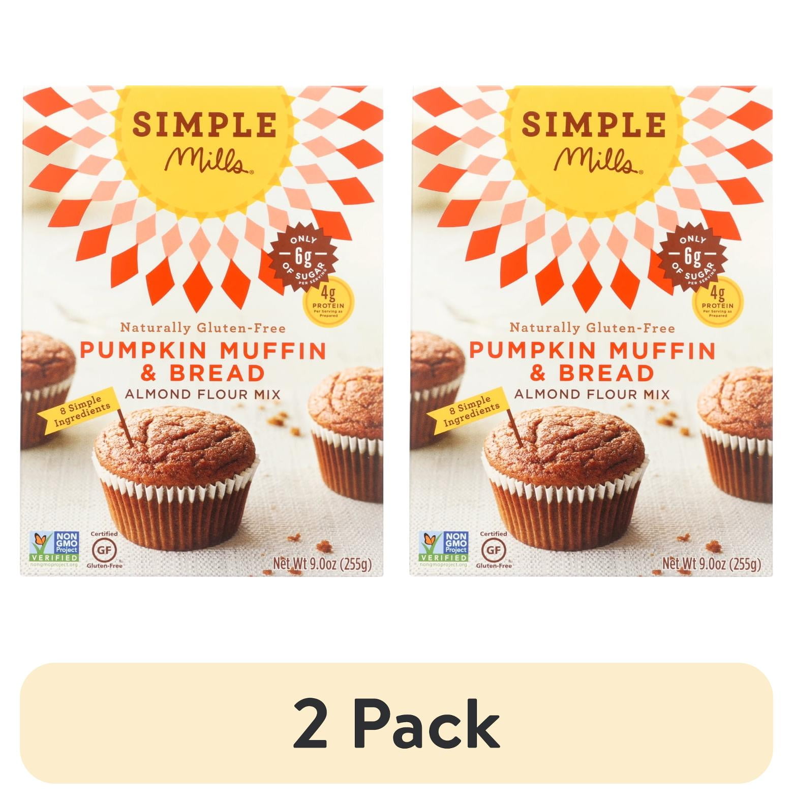 (2 pack) Simple Mills Almond Flour Pumpkin Muffin and Bread Mix, Gluten ...