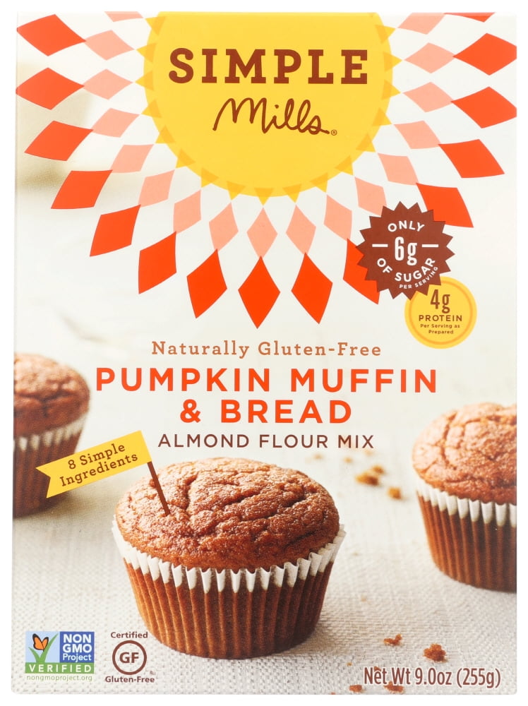 Simple Mills Almond Flour Pumpkin Muffin and Bread Mix, Gluten-Free ...