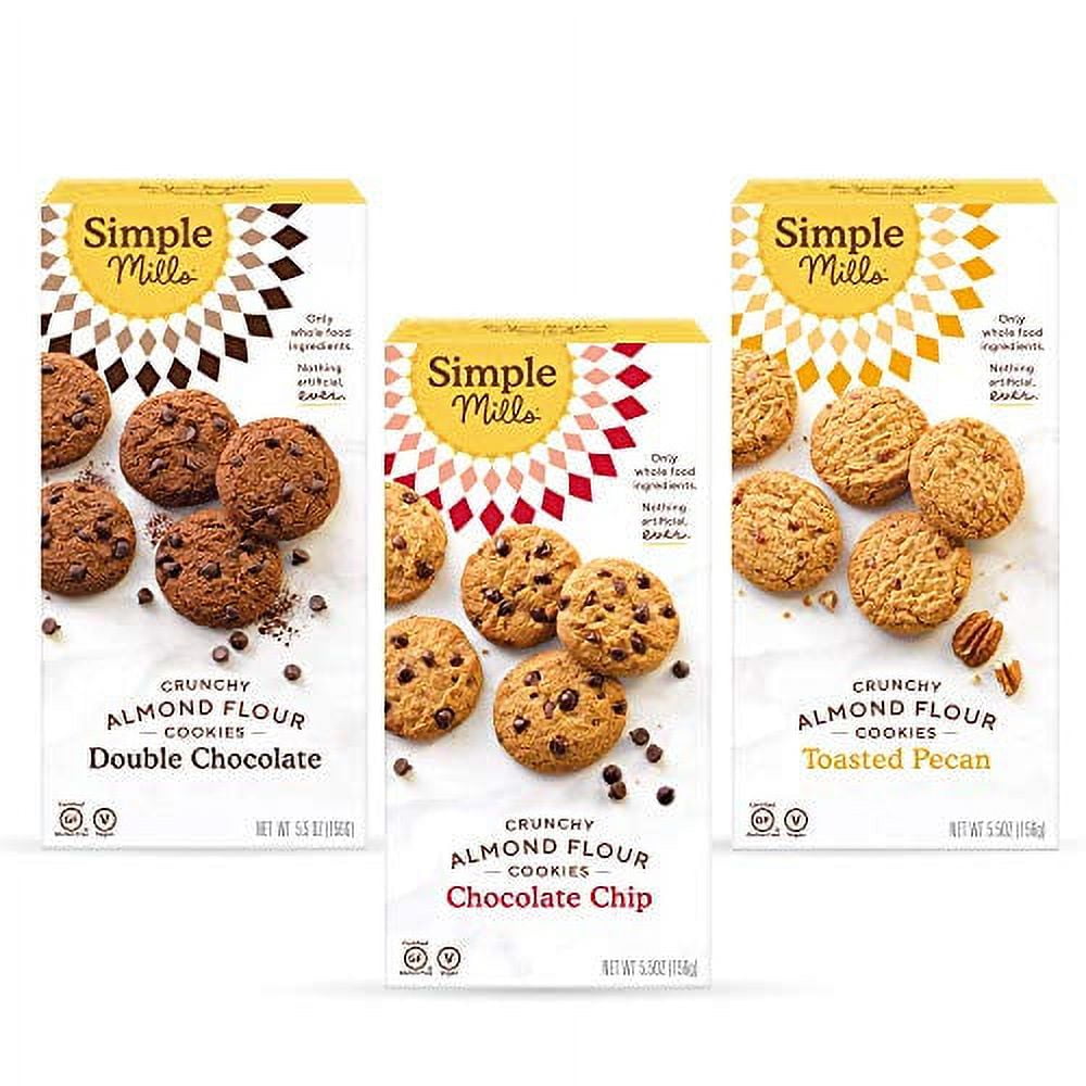 Simple Mills, Cookies Variety Pack, Chocolate Chip, Double Chocolate ...