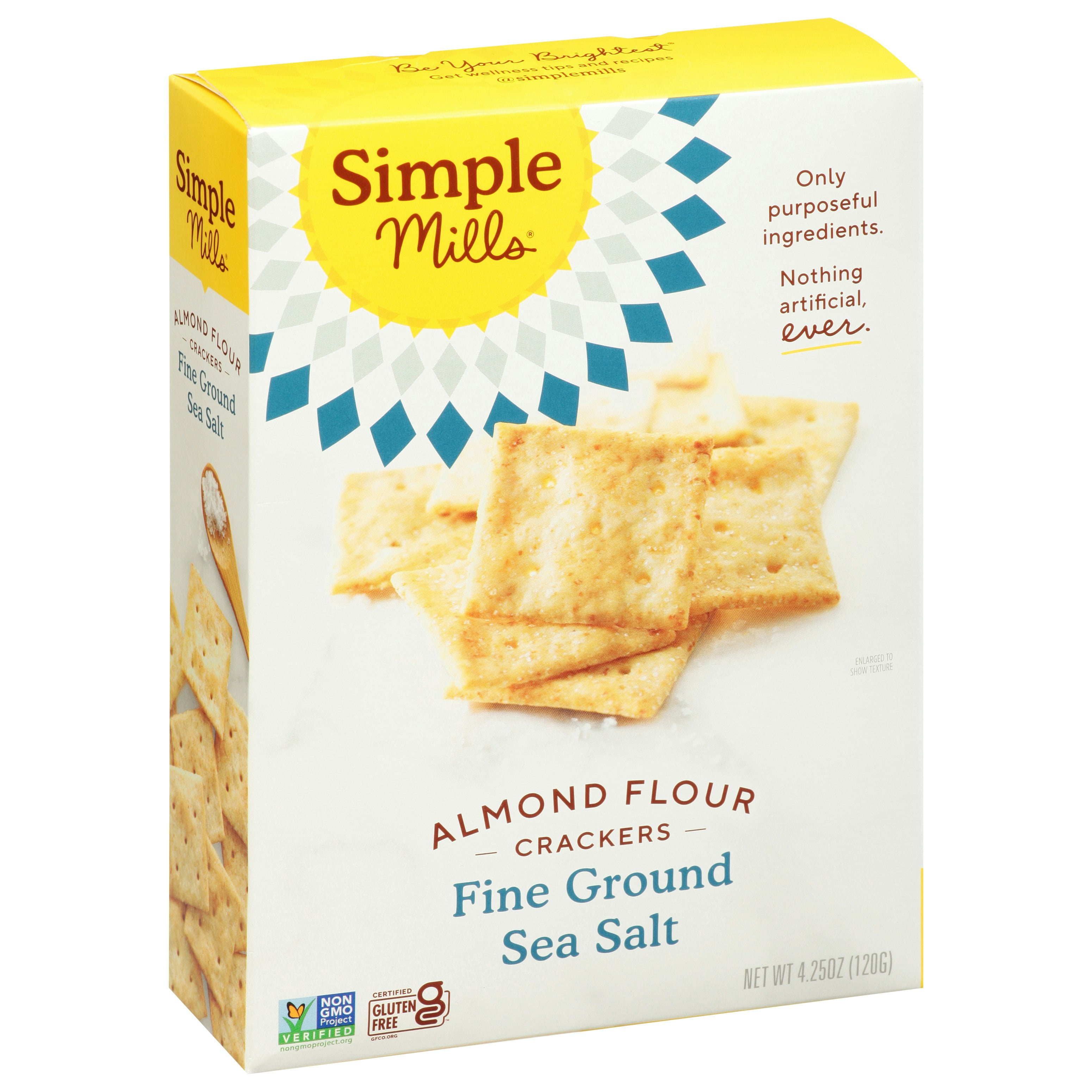 Simple Mills Cracker Almond Flour Ground Salt 4.25 oz (Pack Of 6 ...
