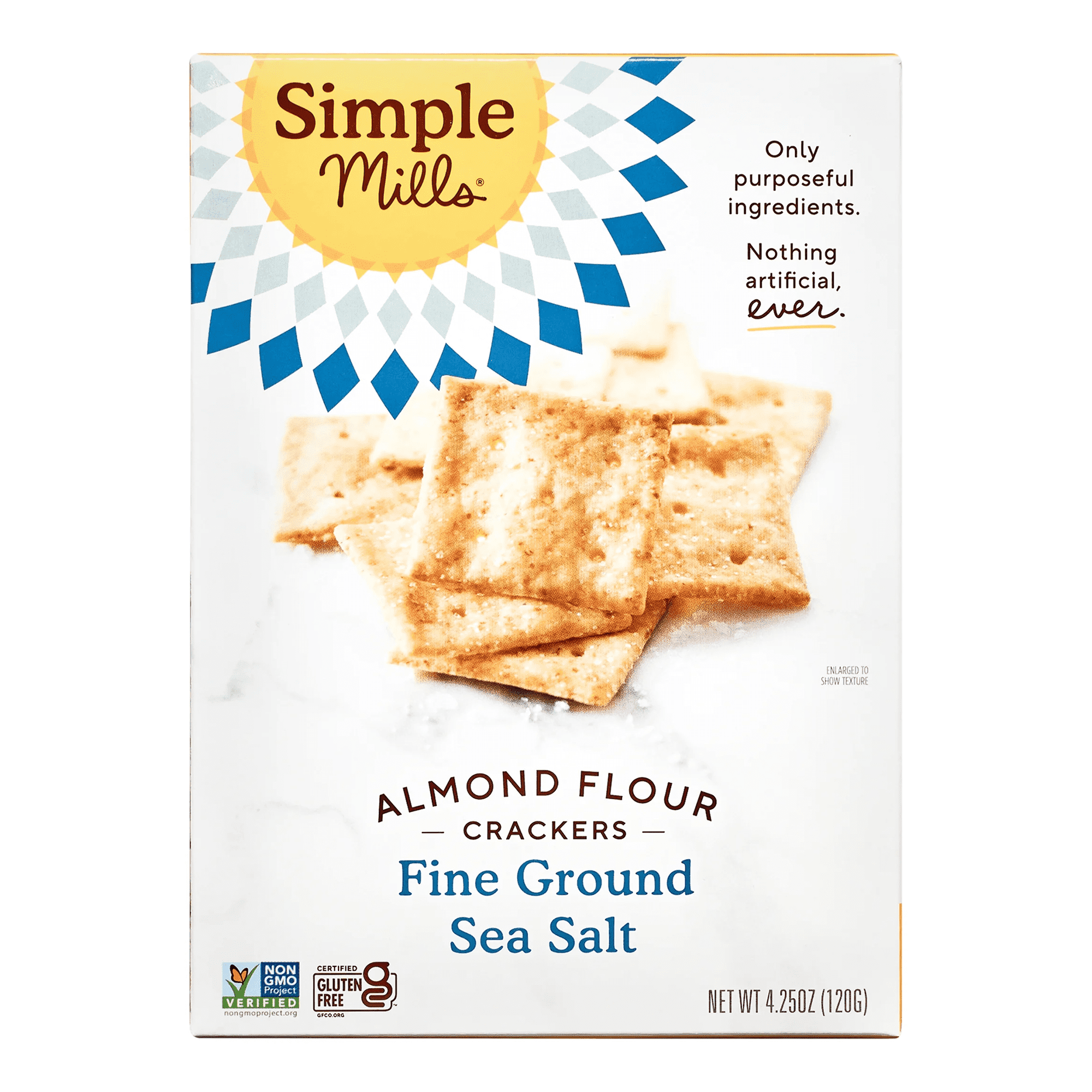 Simple Mills Crackers, Fine Ground Sea Salt, Almond Flour, 4.25 Oz ...