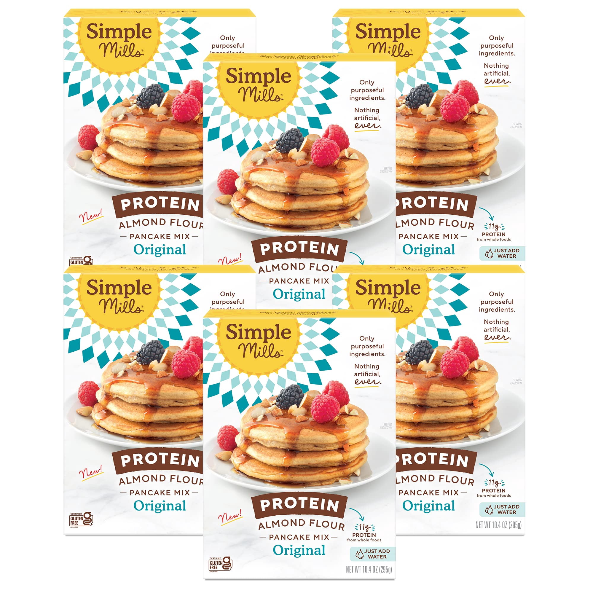 Simple Mills Just Add GGA1 Water Almond Flour Pancake Mix, Original ...