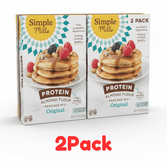 Simple Mills Just Add Water Almond Flour Pancake Mix, Original Protein ...