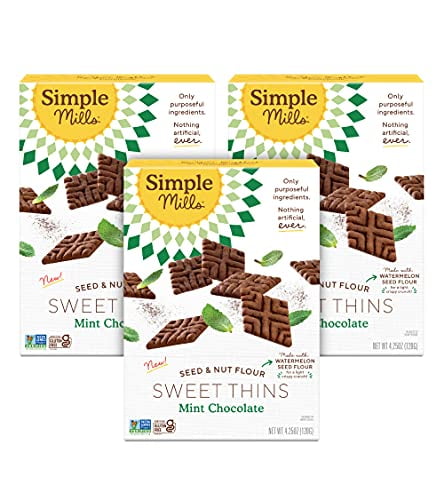 Simple Mills Mint Chocolate Seed and Nut Flour Sweet Thins, Paleo ...