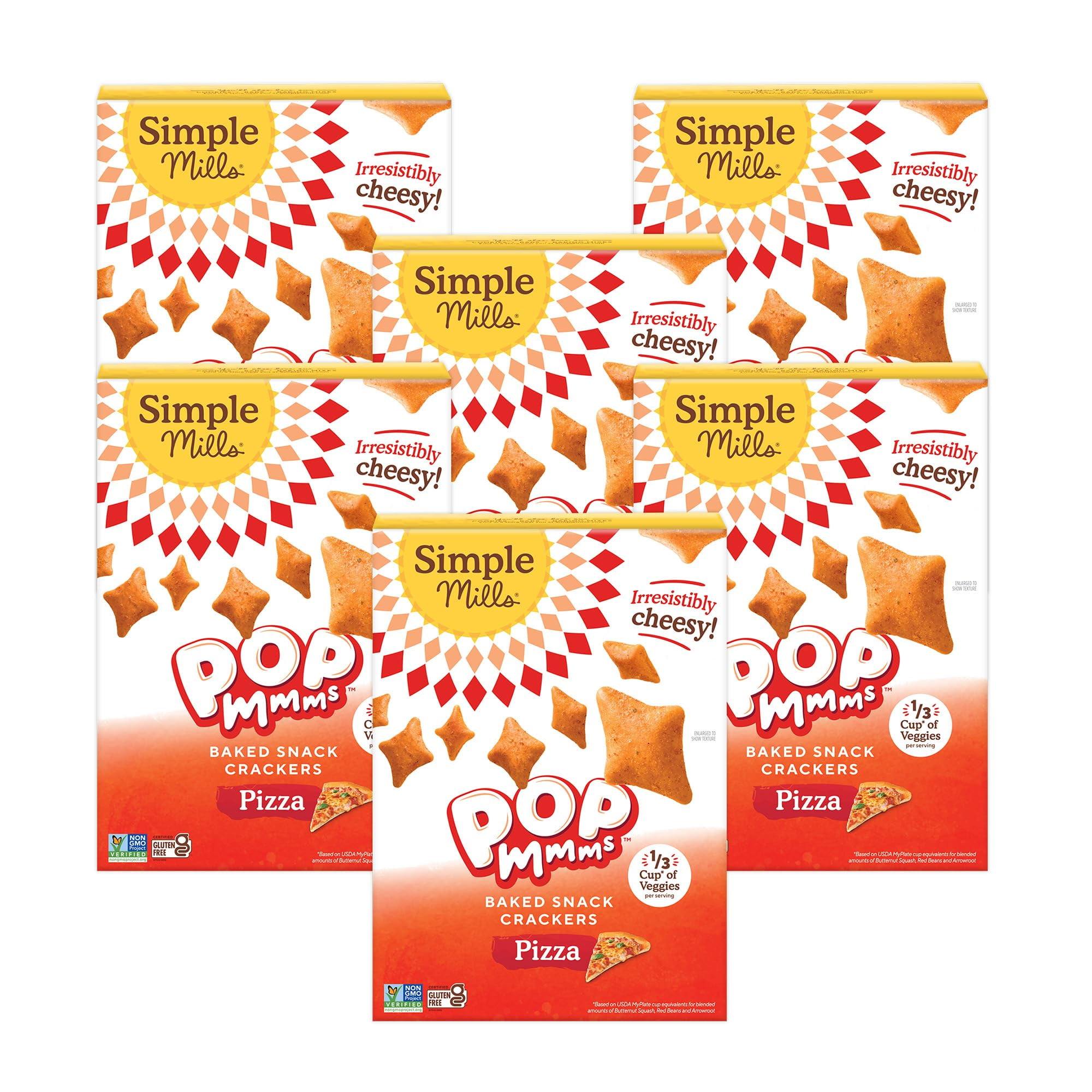 Simple Mills Pop Mmms BCF26 Baked Snack Crackers, Pizza, Nothing ...