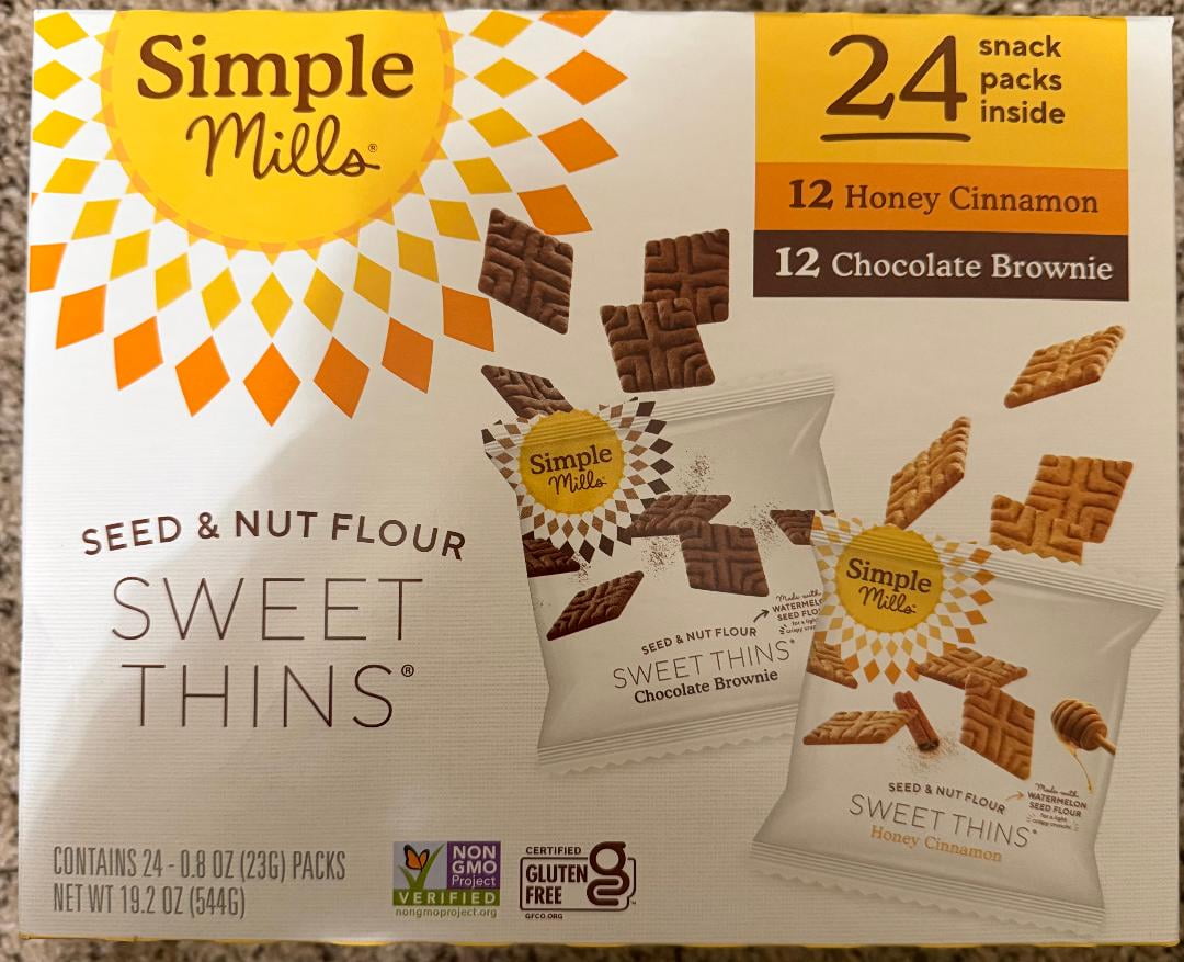 Simple Mills Seed and Nut Flour Sweet Thins, Honey Cinnamon, cinnamon ...