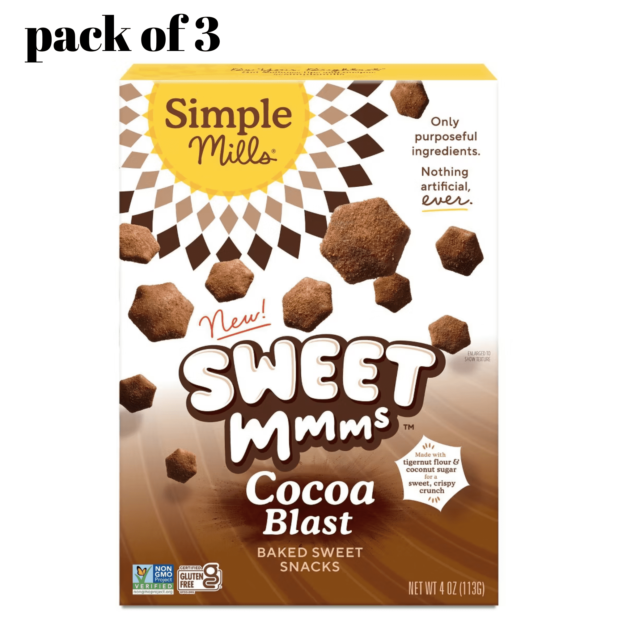 Simple Mills Sweet Thins Cookies Cocoa Crunch, 4 oz, 3-Pack Bulk Value ...