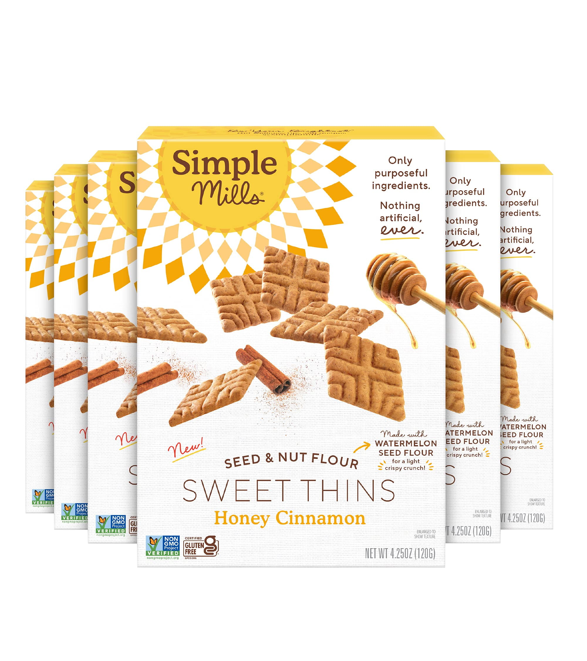 Simple Mills Sweet Thins Cookies, Seed and Nut Flour, Honey Cinnamon ...