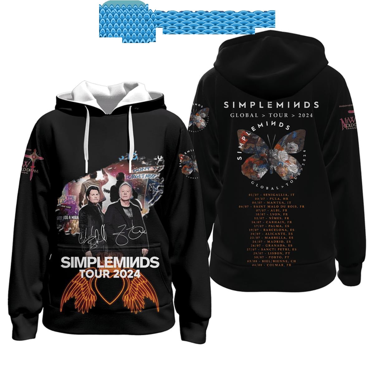 Simple Minds 2024 Global Tour Hoodie T-Shirt - Walmart.com