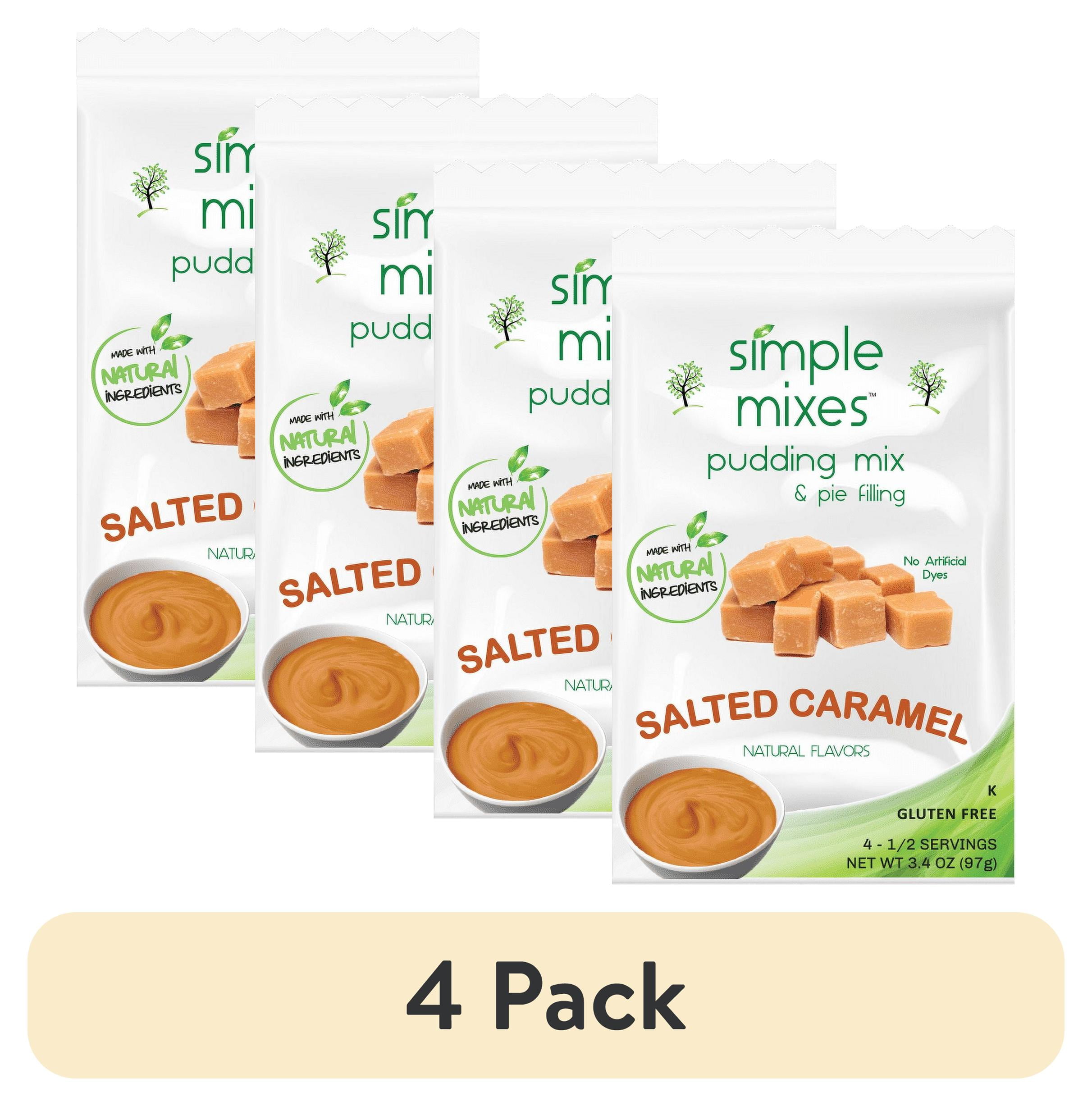 (4 pack) Simple Mixes Natural Salted Caramel Instant Pudding Mix & Pie ...