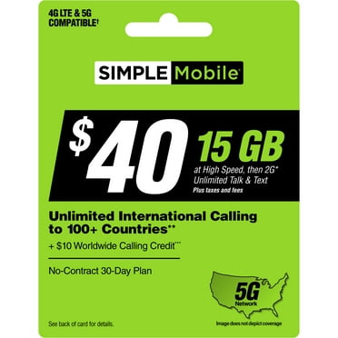 Tracfone $20 Smartphone Unlimited Talk & Text 30-Day Prepaid Plan (4 GB ...