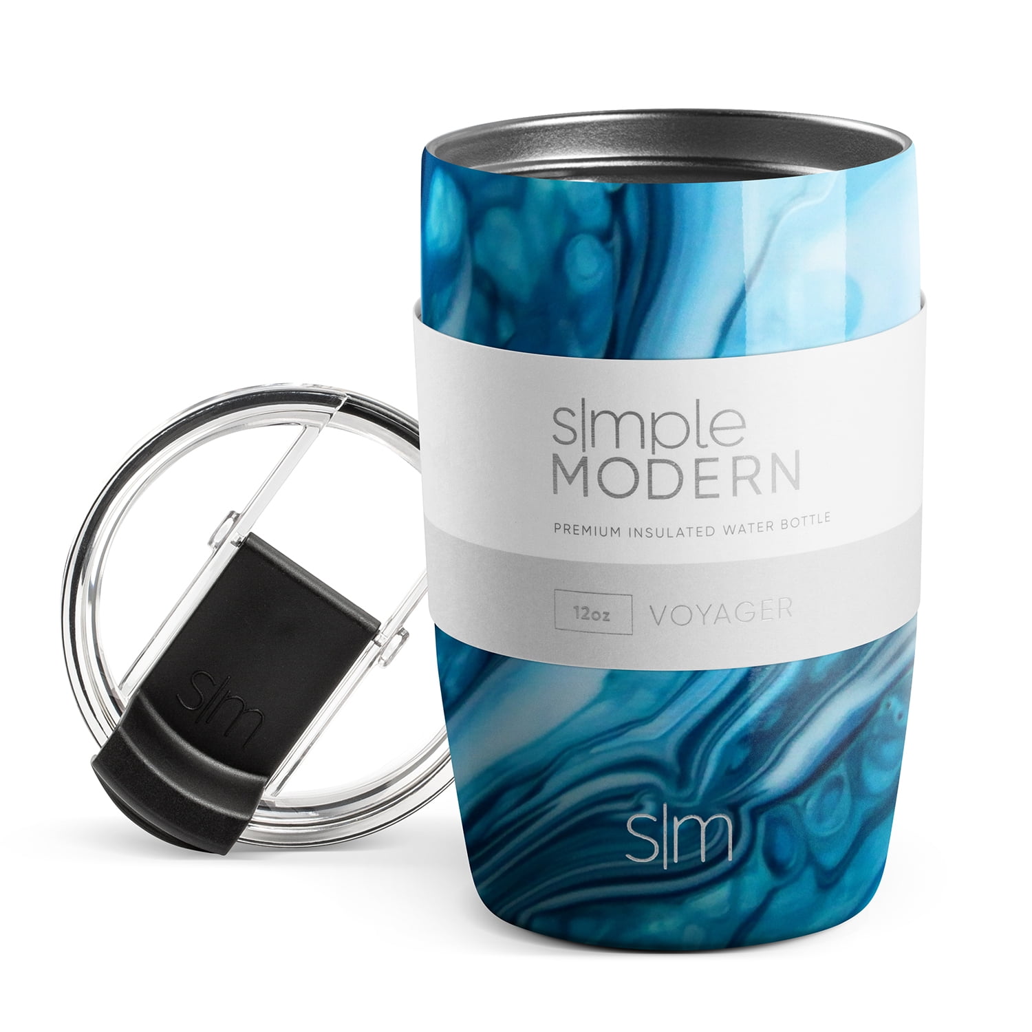Simple Modern 12oz Voyager Travel Mug Tumbler w/ Clear Flip Lid & Straw ...