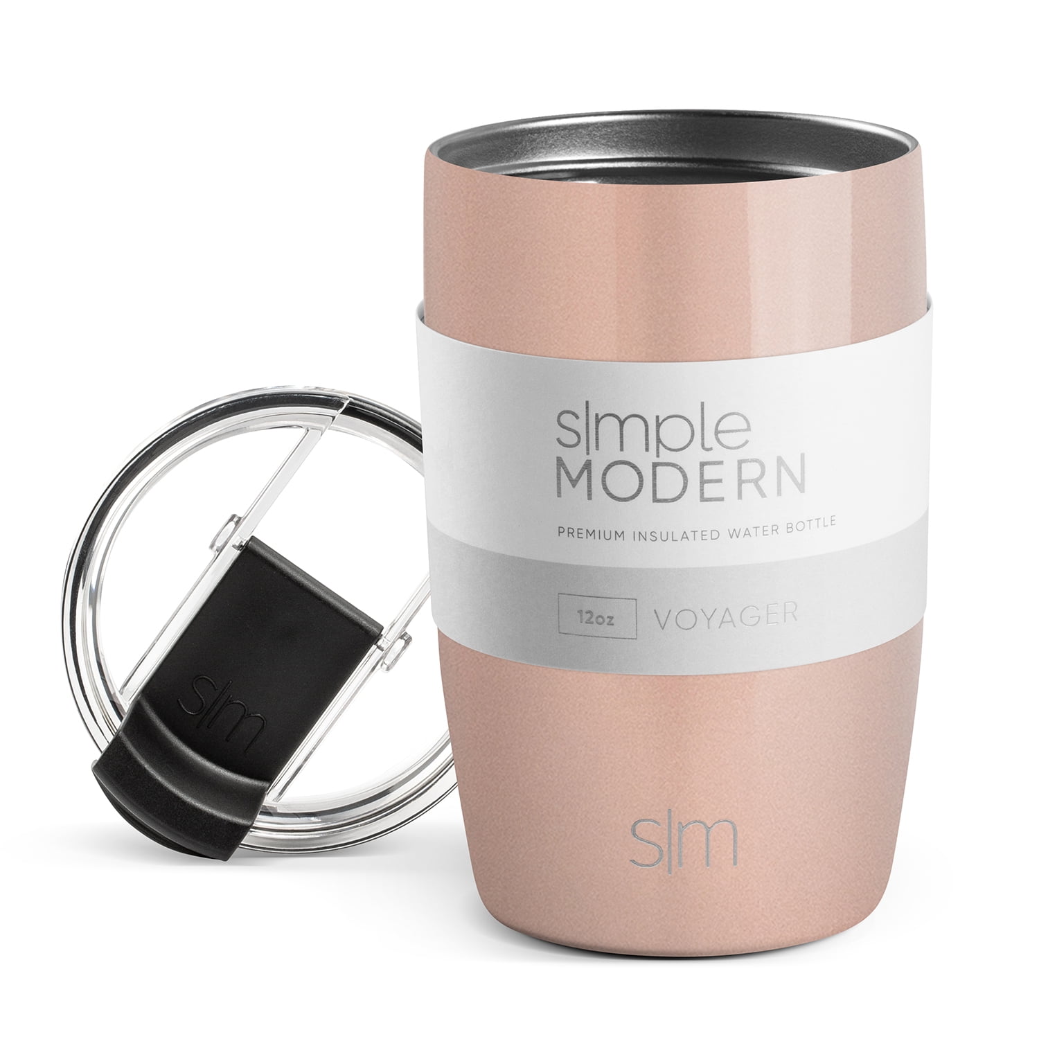 Simple Modern 12oz Voyager Travel Mug Tumbler w/ Clear Flip Lid & Straw ...