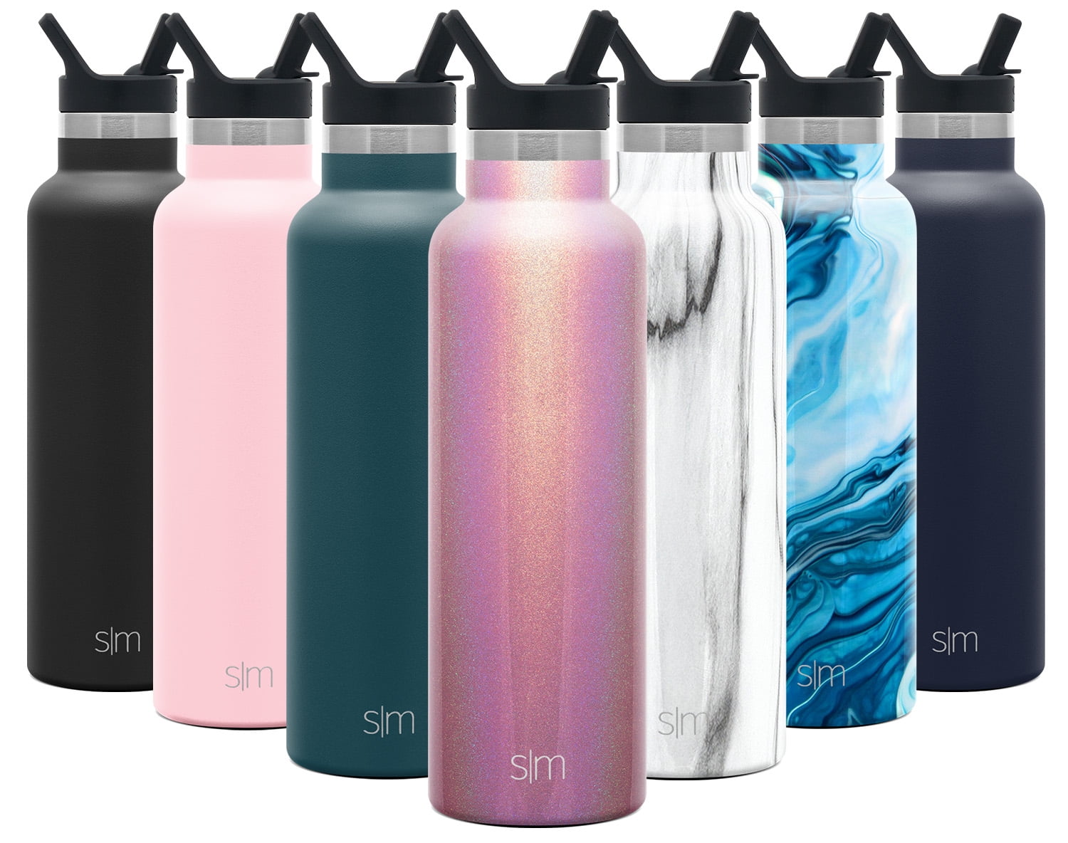 Simple Modern 20oz Ascent Water Bottle With Straw Lid - Stainless Steel ...