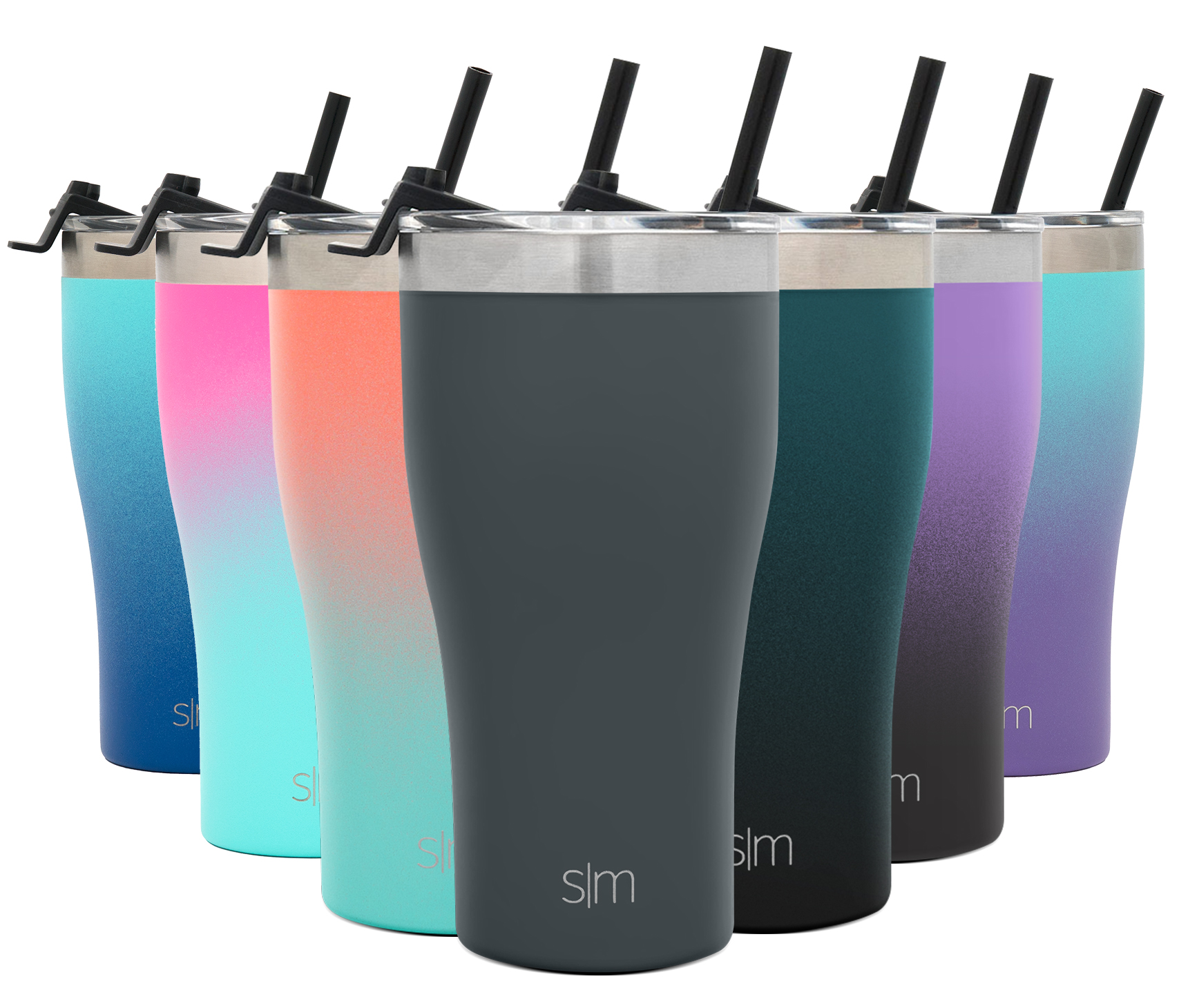 Simple Modern 22oz Slim Cruiser Tumbler with Straw & Closing Lid Travel ...