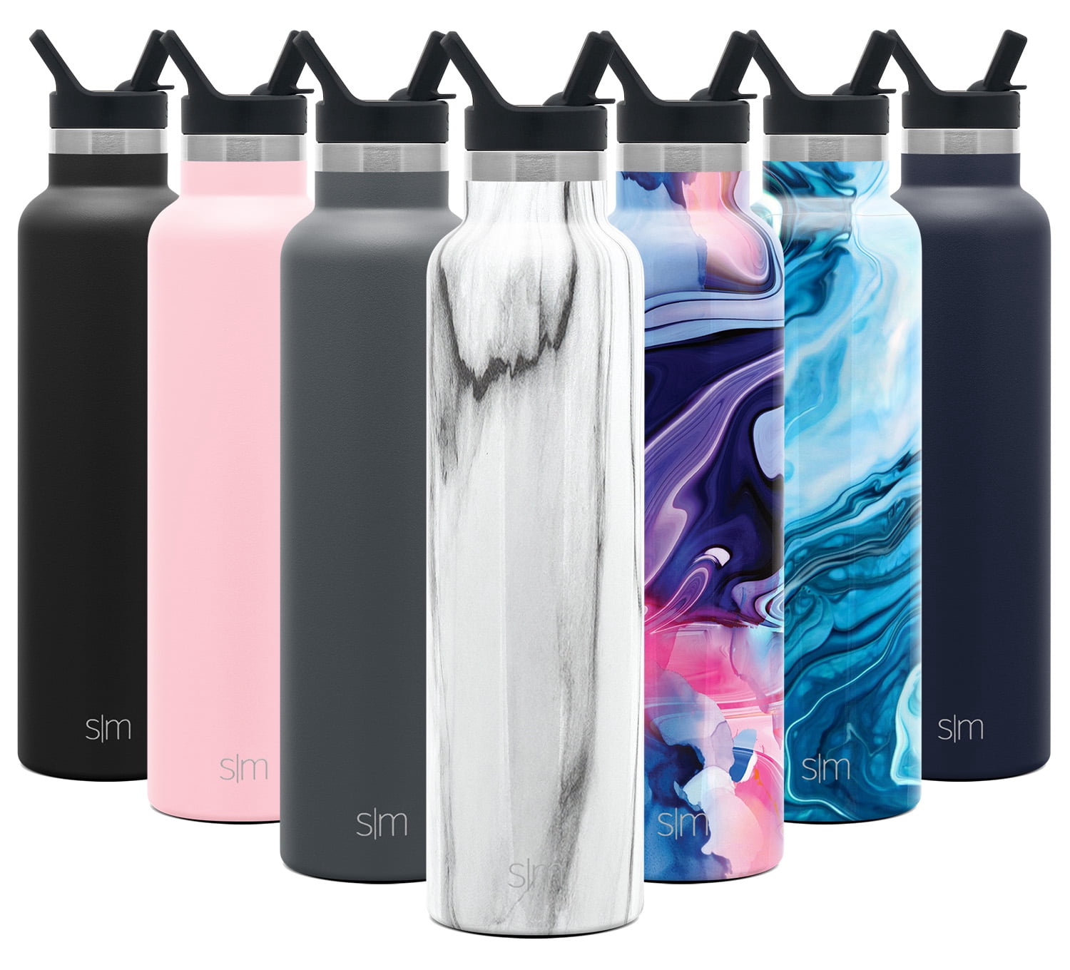 Simple Modern 24oz Ascent Water Bottle With Straw Lid - Stainless Steel ...