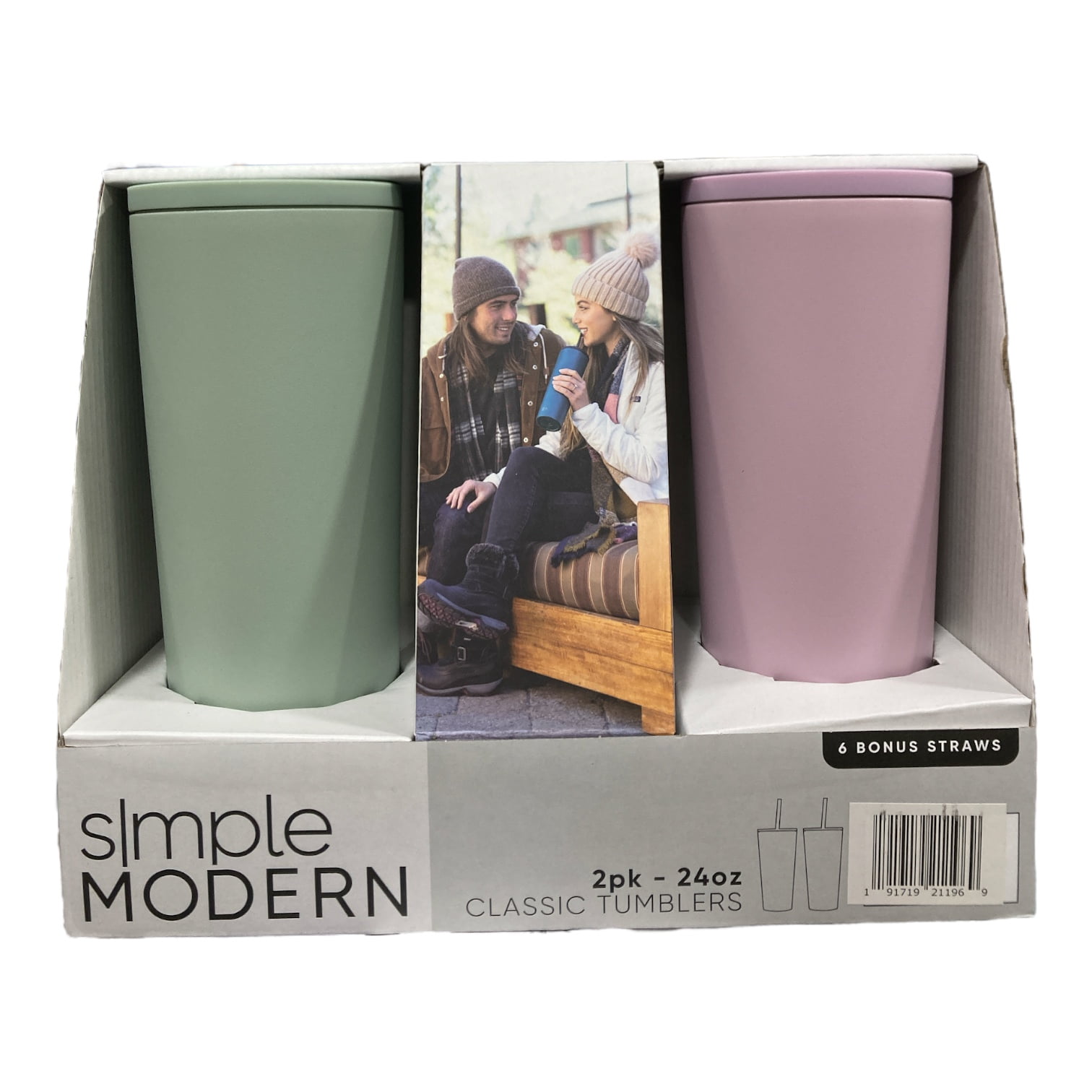 Simple Modern Classic Tumbler Cup, Stainless Steel, 24oz, 2pack with ...