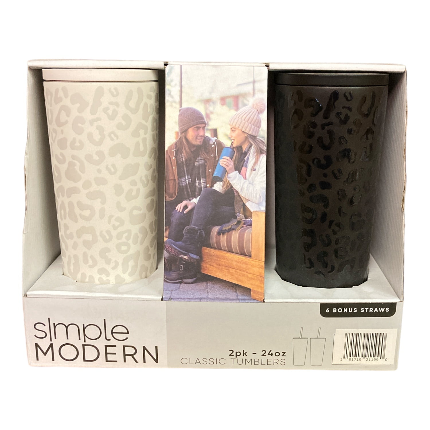 Simple Modern 24oz Insulated Tumbler 2-pack, Stainless Steel with Bonus ...