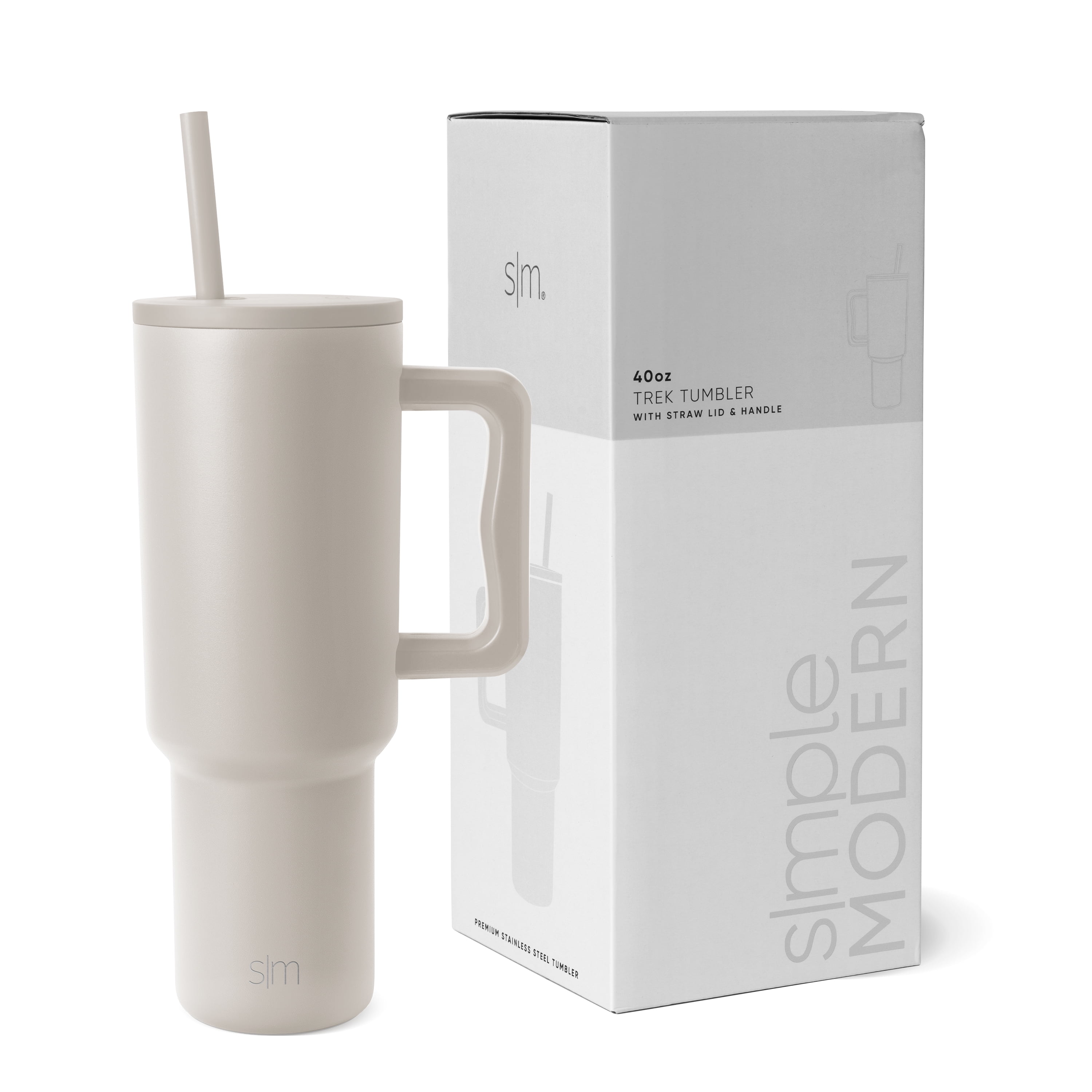 Simple Modern Insulated Stainless Steel Tumbler 40 fl oz with Straw Lid ...