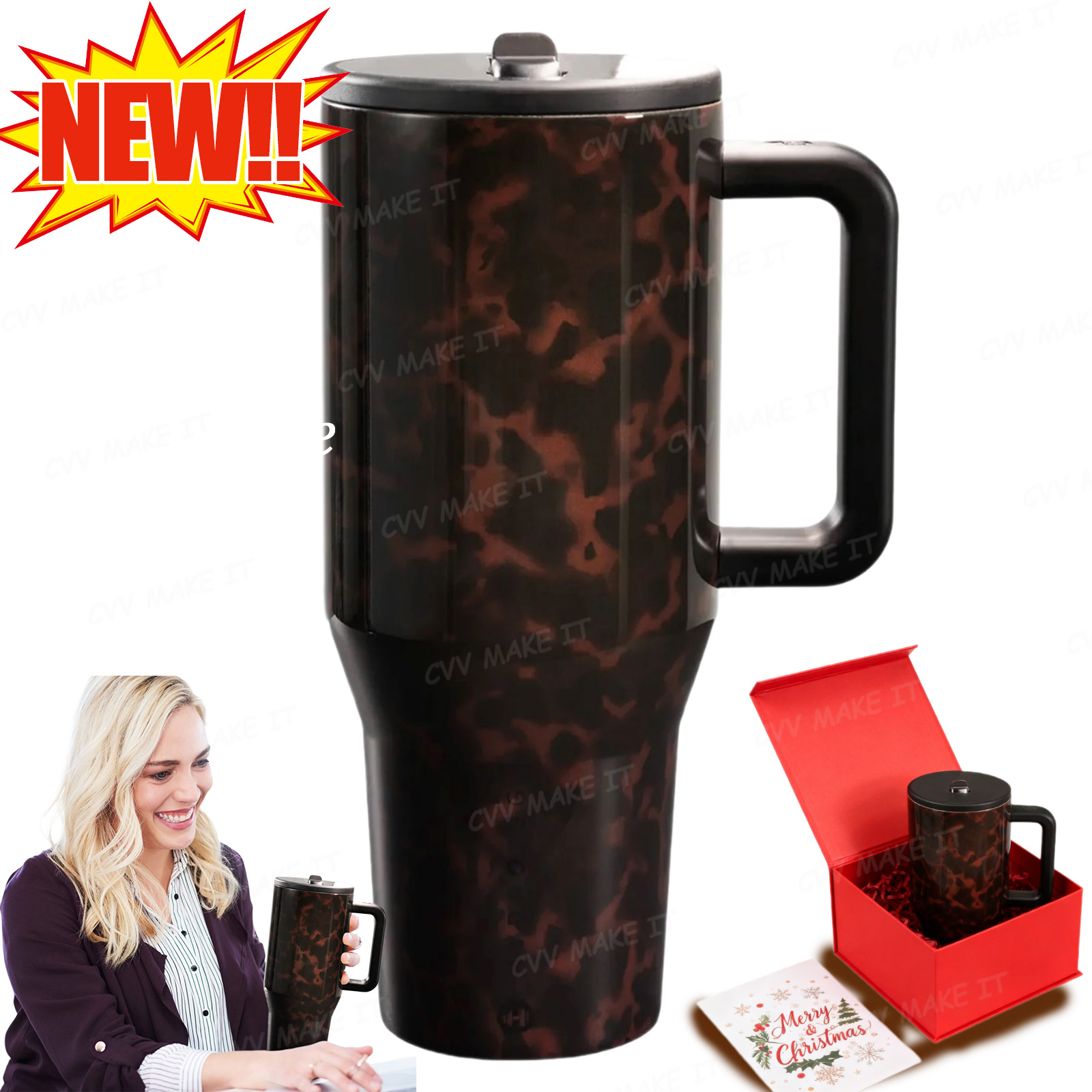 Simple Modern 40 oz Trek Tumbler with Handle and Straw Lid | Cup Holder ...