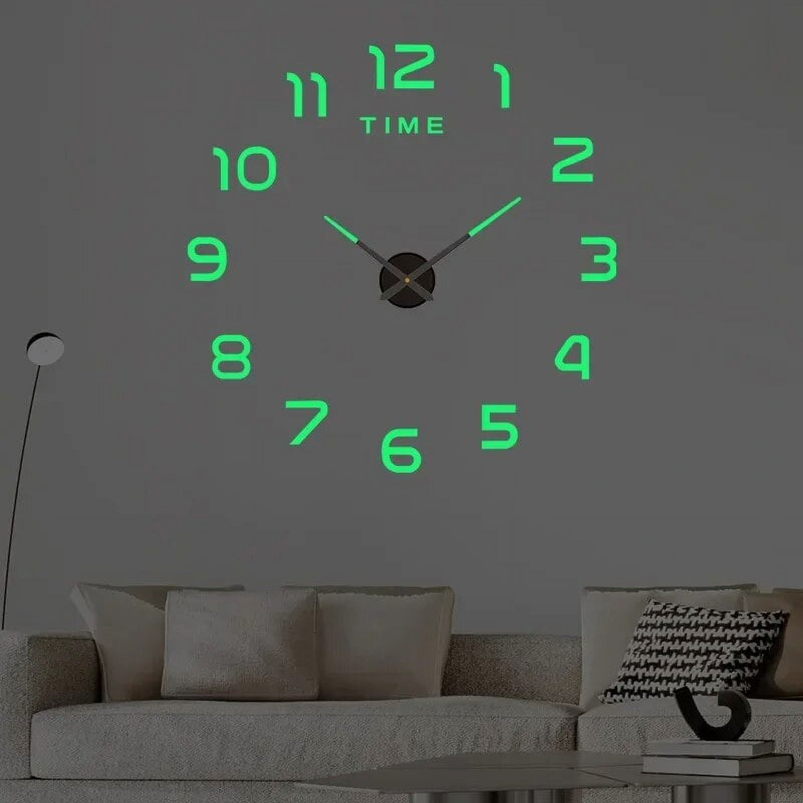 Simple Modern Design Digital DIY Clock Silent Wall Clock Indoor Bedroom ...
