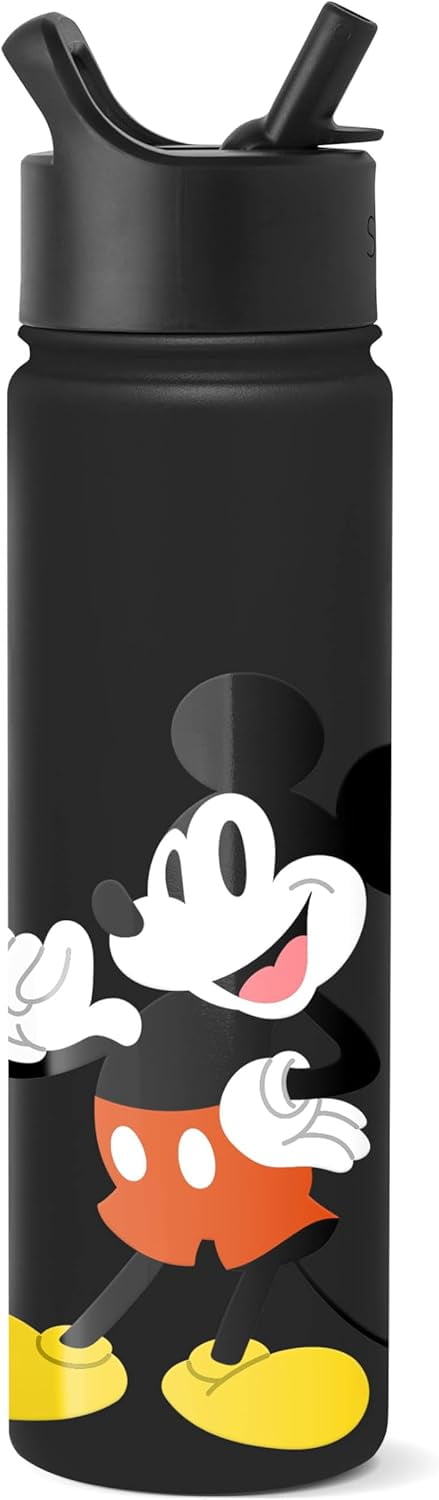 Simple Modern Disney Mickey Mouse Water Bottle with Straw Lid Vacuum ...