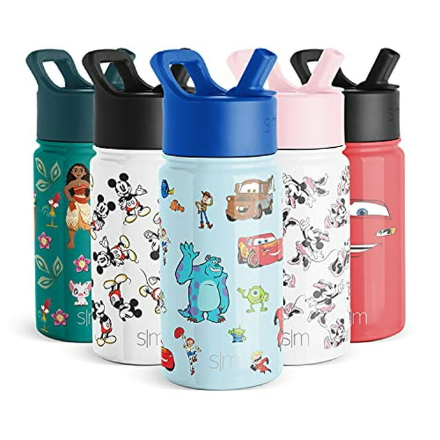 Simple Modern Disney Water Bottle for Kids Reusable Cup with Straw Sippy Lid Insulated Stainless ...