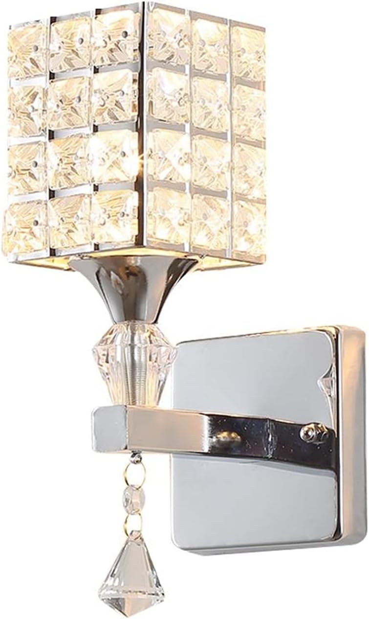 Simple Modern Golden Single Head K9 Crystal Wall Lamp Art Bedside Lamp ...