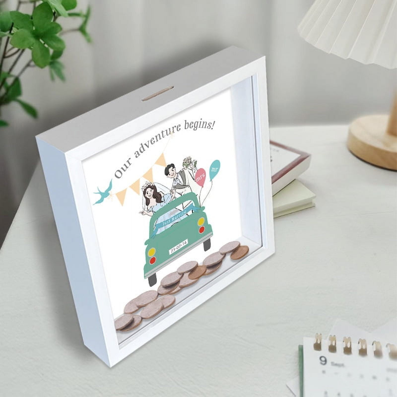 Simple Modern Hollow Photo Frame Piggy Bank Creative Commemorative Coin ...