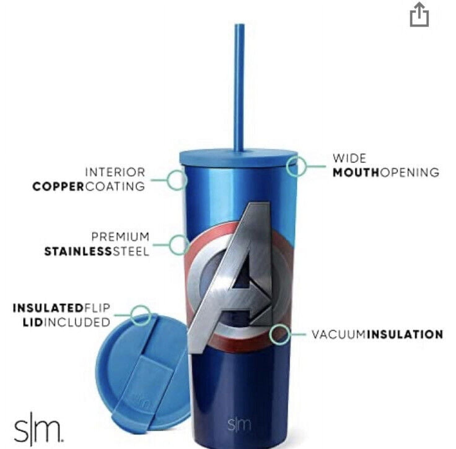 Simple Modern Insulated Avengers Shield 24oz Tumbler W/Flip Lid and ...