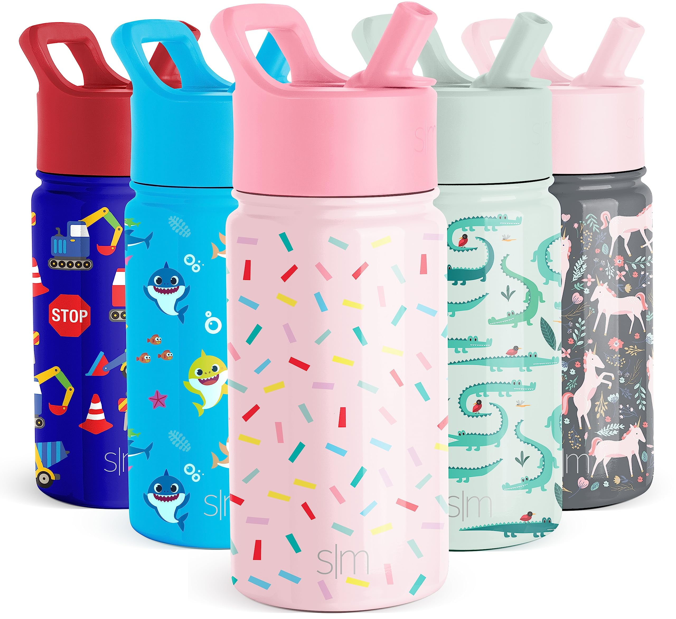 Simple Modern Kids Water Bottle with Straw Lid | Insulated Stainless Steel Reusable Tumbler for ...