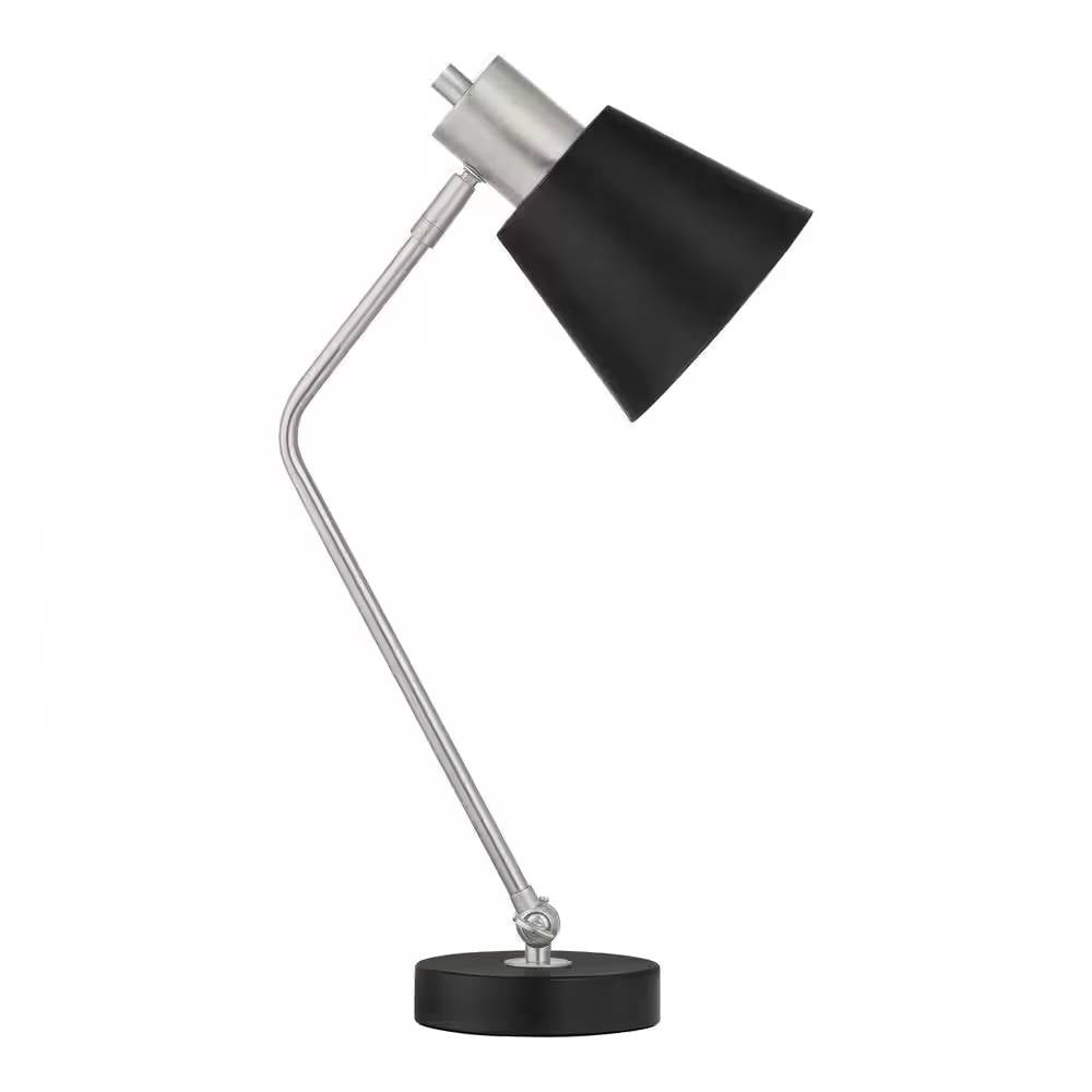 Simple Modern Metal Desk Light Table Lamp with Black Shade and ...