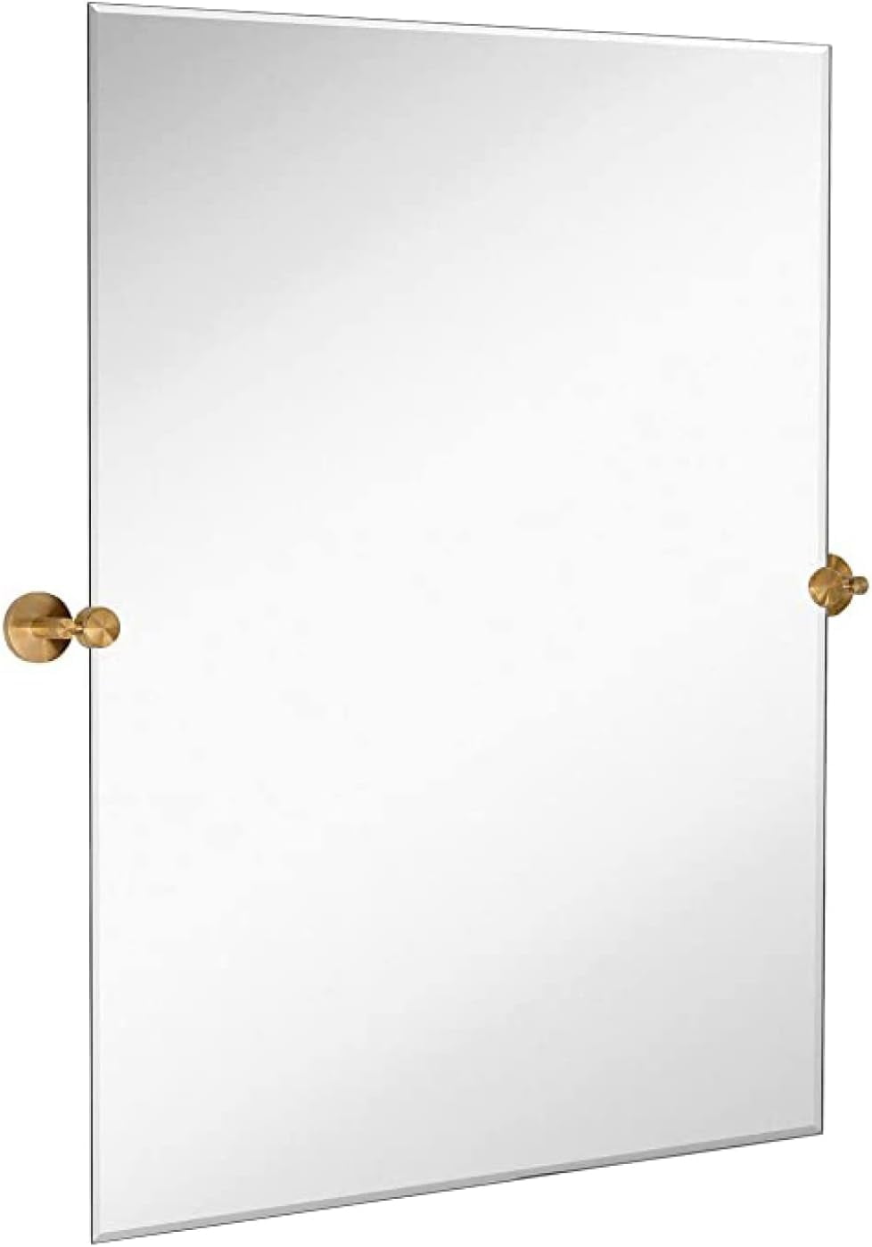 Simple Modern Rectangle Vanity Mirror - Frameless Tilting Bathroom ...