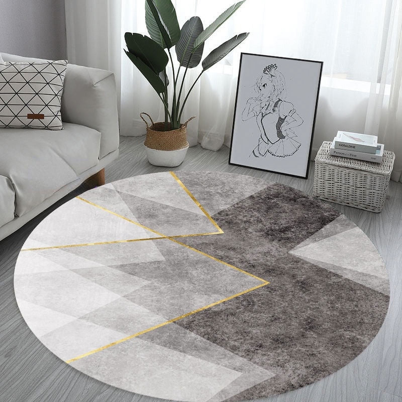 Simple Modern Round Carpet Living Room ration Sofa Coffee Table Mat ...