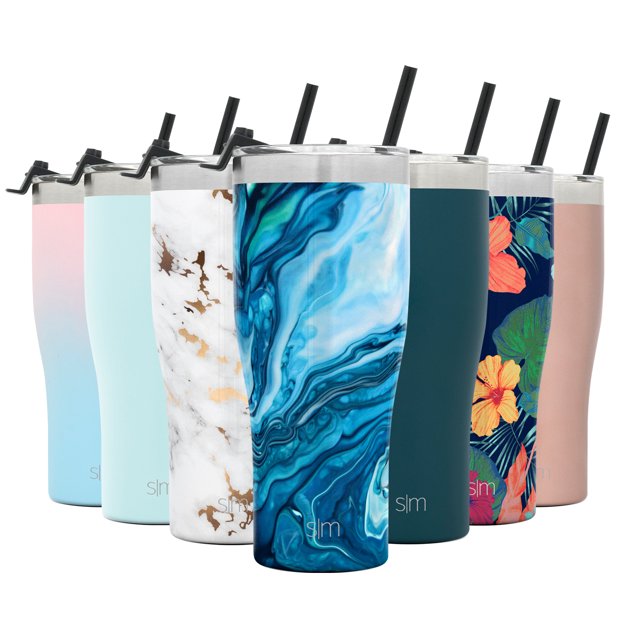 Simple Modern Slim Cruiser Tumbler with Clear Flip Lid and Straw ...